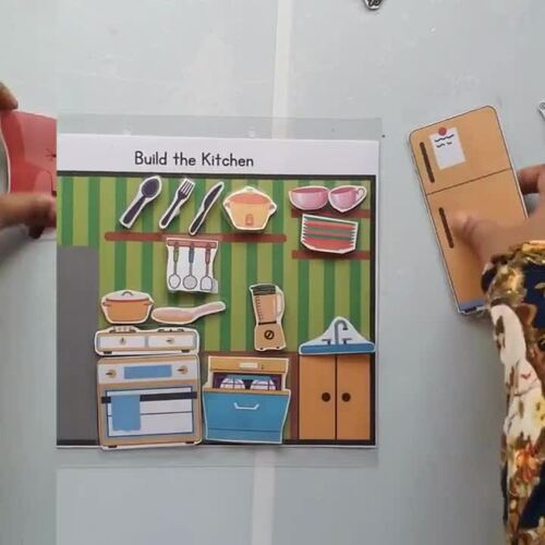 Toddler Busy Book,Preschool curriculum, Household things sorting ...