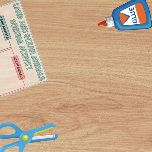 Land And Ocean Sorting Activity-Animals Cut & Paste For Kids-Land Vs ...