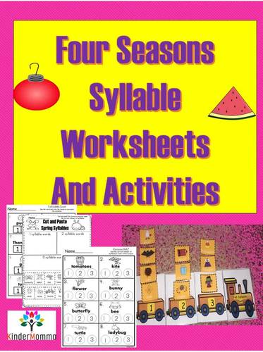 Syllable No Prep Activities and Centers by KinderMomma Learning | TPT