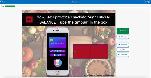 Thanksgiving Digital Money Math (Under $10) - Boom Cards | TPT
