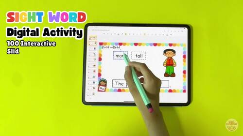Sight Word Digital Activity | Sight Word Sentence Scramble by Kids Burrow