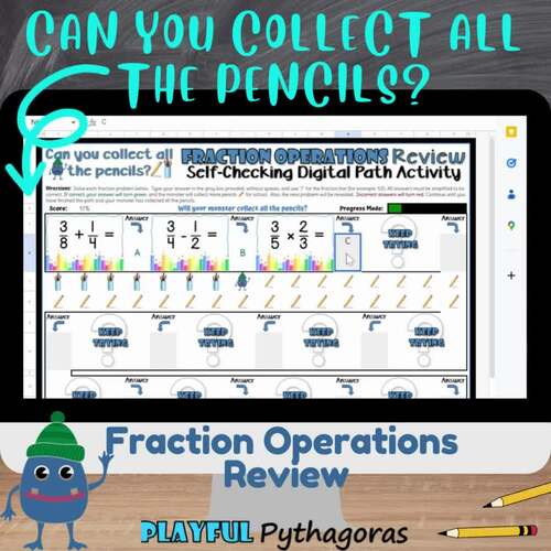 Fraction Operations Review Self-Checking Digital Path Activity | TPT