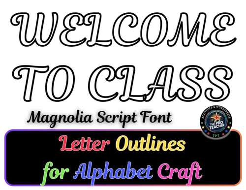 Letter Outlines For Alphabet Craft Templates - Back To School Classroom ...
