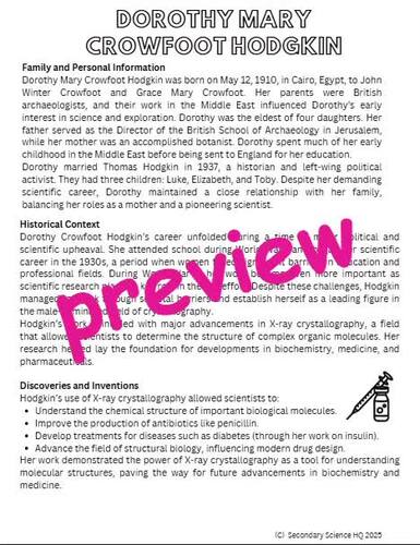 Dorothy Hodgkin Study Guide & Review | Women in Science | Famous ...