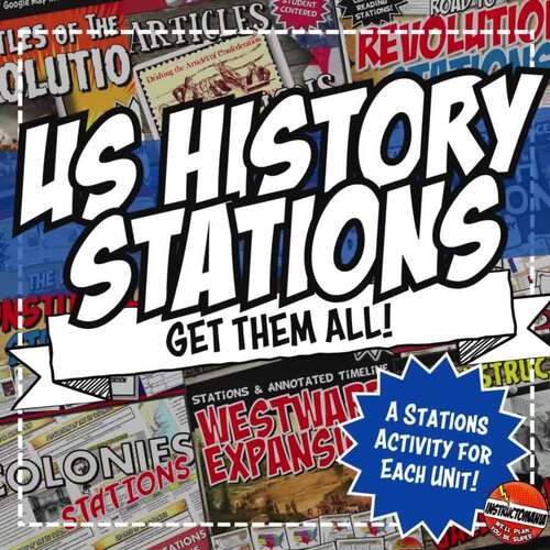 United States US History Stations l 8th Grade Social Studies Activities ...
