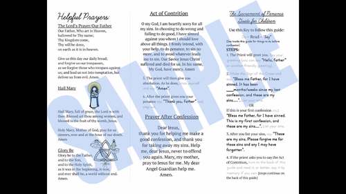 Sacrament of Penance Guide | Catholic Children Reconciliation Preparation