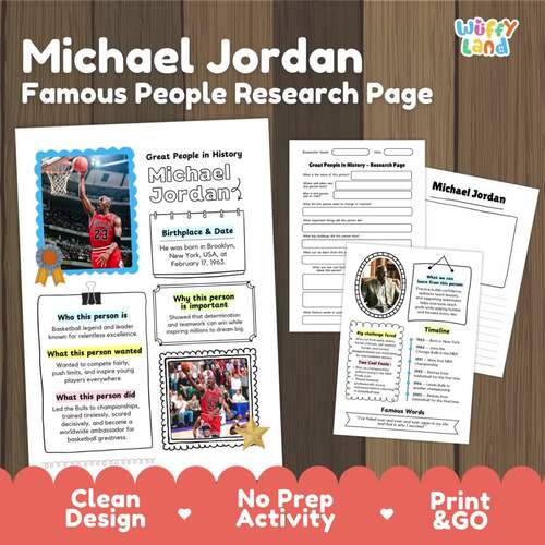 Michael Jordan Research Project | Black History Month & Sports Activity