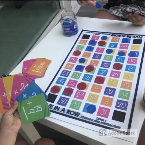 Five in a Row! The Board Game of Addition and Subtraction by ...