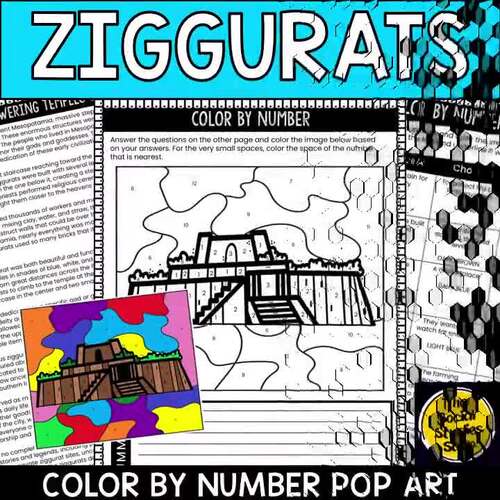 Ziggurats Mesopotamia Color by Number Reading Comprehension Activity