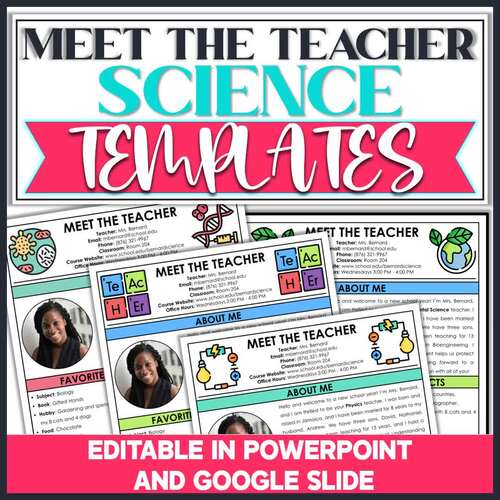 Science Meet the Teacher Template Editable Letter Flyer- Open House ...