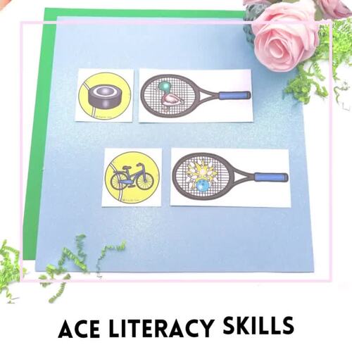 Tennis Rhyming Words Picture Cards - Sports Literacy Centers Rhyming ...
