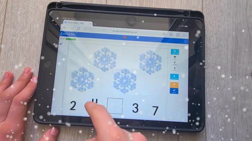 Snowflake Counting Winter BOOM CARDS™ by Autism Journey - Angie S