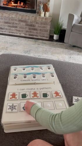 Winter/Christmas Toddler and Preschool Activity Book, Busy Book, Folder.