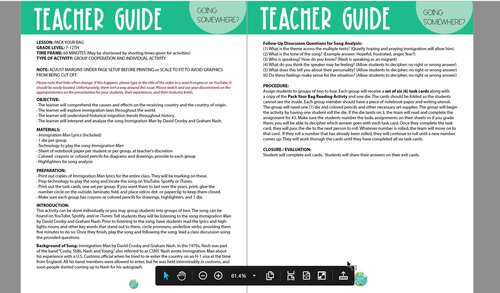 GEOGRAPHY: GOING SOMEWHERE: INTRODUCTION TO IMMIGRATION, MIGRATION
