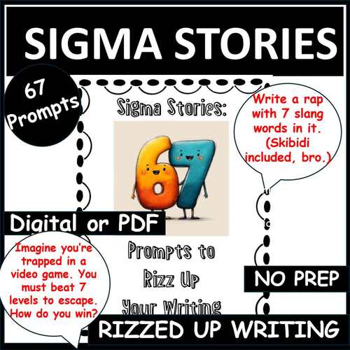 6-7 | 67 Engaging Writing Prompts | Six Seven | Middle | Digital-Print ...
