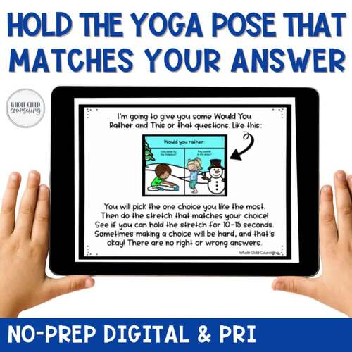 Would You Rather Winter Yoga Pose Cards Game for Kids Movement Brain ...