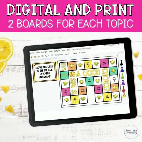 10 Digital and Print Board Games BUNDLE of Summer SEL Social Emotional ...