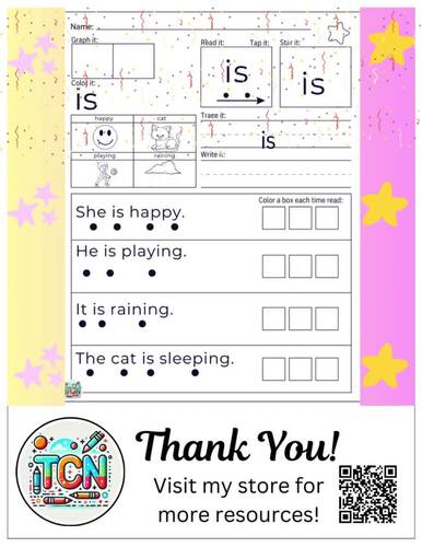Sight Words Science of Reading Workbook for Grades K-2: 60-Pages of ...