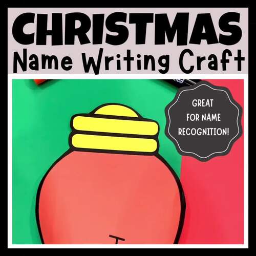 Christmas Name Craft | Preschool and Kindergarten by Create 25 Printables