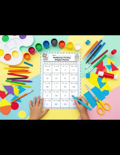 Mixed Multiplying & Dividing Integers Worksheets – 60 Pages + Answer Key