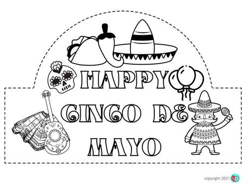 Happy Cinco de Mayo Hats | FUN COLOR CUT AND PASTE HAT ACTIVITY | MAKE HATS