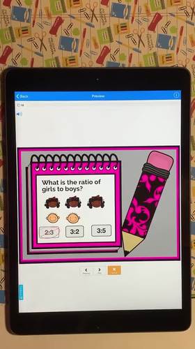 6th Grade Ratios Digital Task Cards (Boom Cards) by Mrs Tut's Math Class