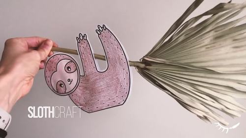 Christmas Ornament Printable │Sloth Craft │Sloth Coloring Page by Draw Calm