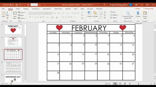 February 2022 Calendar and Holiday Reading by Hello Calm Education