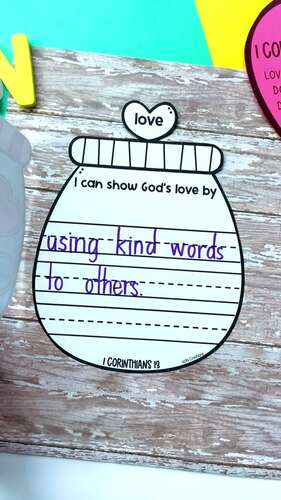 1 Corinthians 13 Bible Craft l Love Jar Craft l Valentine's Day Bible Craft
