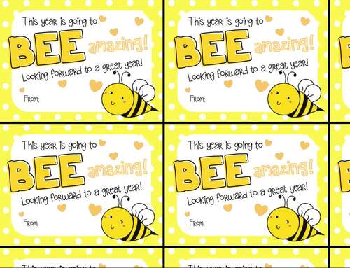 This year is going to BEE amazing! Beginning of Year (BOY) Gift Tag ...