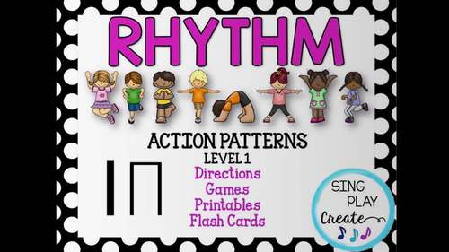 Rhythm Movement Activities: Four Beat Rhythm Patterns, Flash Cards ...