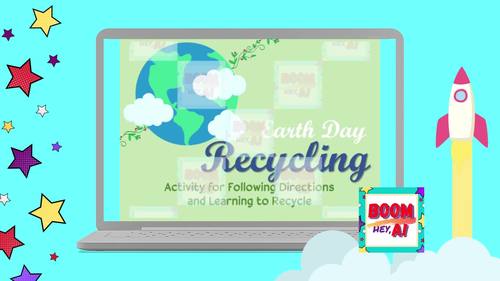 Earth Day Environment BOOM CARDS Speech Therapy following directions NO ...