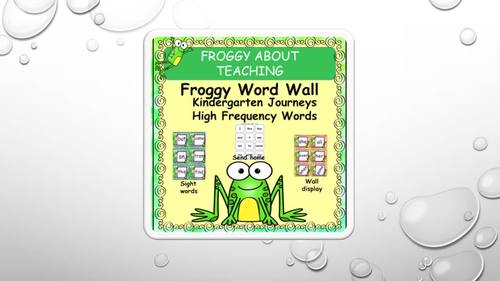 Kindergarten Froggy Word Wall by Froggy About Teaching Resources