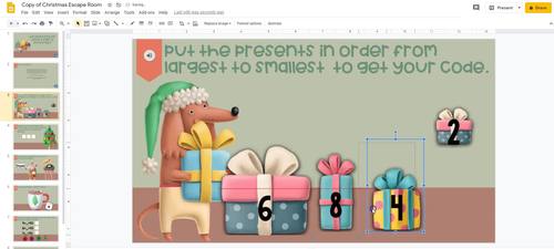 Digital Christmas Escape Room for Kindergarten by The Blue Brain Teacher