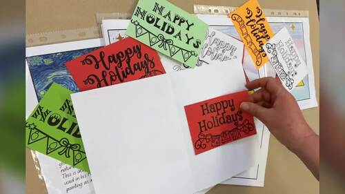 Winter Christmas Tree Art Inspired Card Craft 1: Sub, early finishers ...