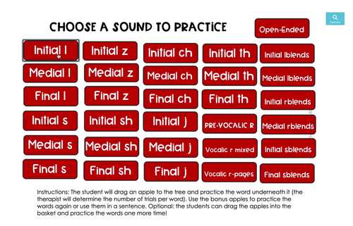 Apple Tree Articulation BOOM Cards: Later Sounds (Digital Speech Therapy)