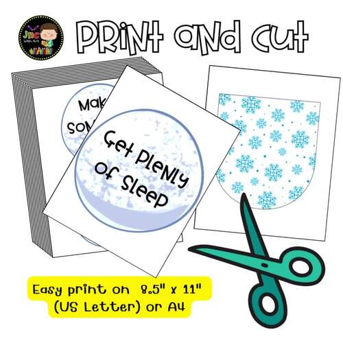 Winter Healthy Habits Bulletin Board Kit Penguin Snowman Door Decor ...