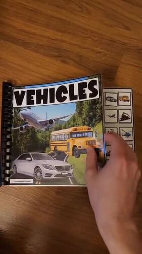 VEHICLES Adapted Book & Worksheet | Cars, Airplanes & Transportation Book