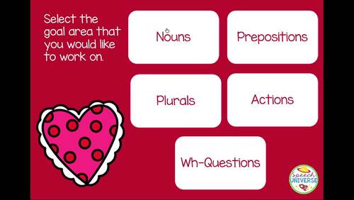 NO PRINT Preschool Language Kit: Valentine's Day by Speech Universe