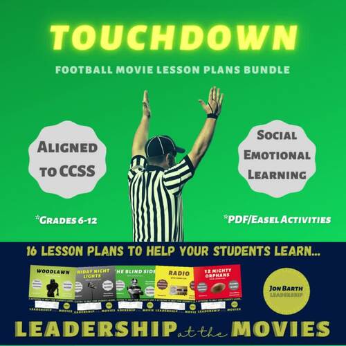 Football Movie Guides Growing Bundle by Jon Barth Leadership | TPT