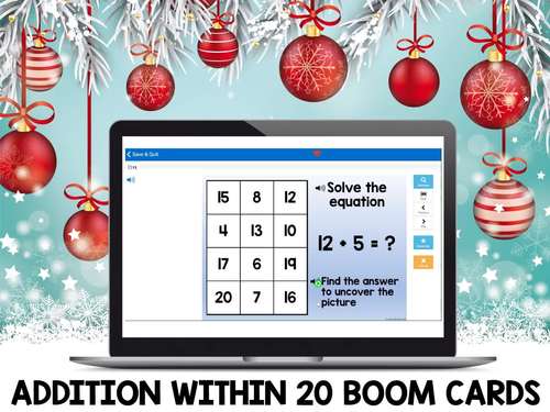 Christmas Addition to 20 Boom Cards | Mystery Picture by Little Bird ...
