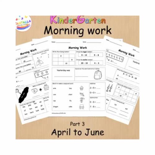 Kindergarten Morning Work Part 3 (Daily Language Arts and Math Review)