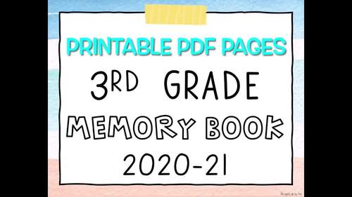 END OF YEAR ACTIVITIES MEMORY BOOK | PRINTABLE DIGITAL EDITABLE | TpT