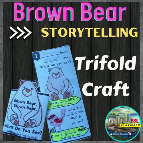 Brown Bear Storytelling TRIFOLD Craft by ESL Classroom | TPT