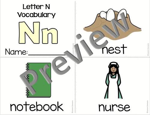 Alphabet: Letter N- Differentiated- Phonics-Reading- SPED & Autism ...