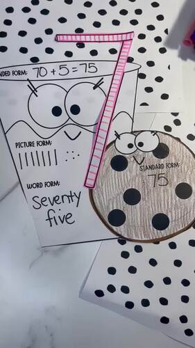 Math Place Value Craft Milk and Cookies by The Teaching Diva Corner