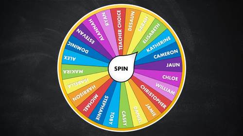 Spinning Wheel - Random Student Selector (Customizable PowerPoint)