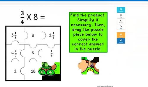BOOM Cards™| St. Patrick's Day Multiplying Fractions by Whole Numbers ...