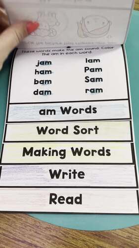 Phonics Short Vowel Short a Word Family Flip Books SOR by The Sped Queen