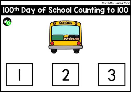 100th Day of School Counting to 100 Boom Cards | Distance Learning